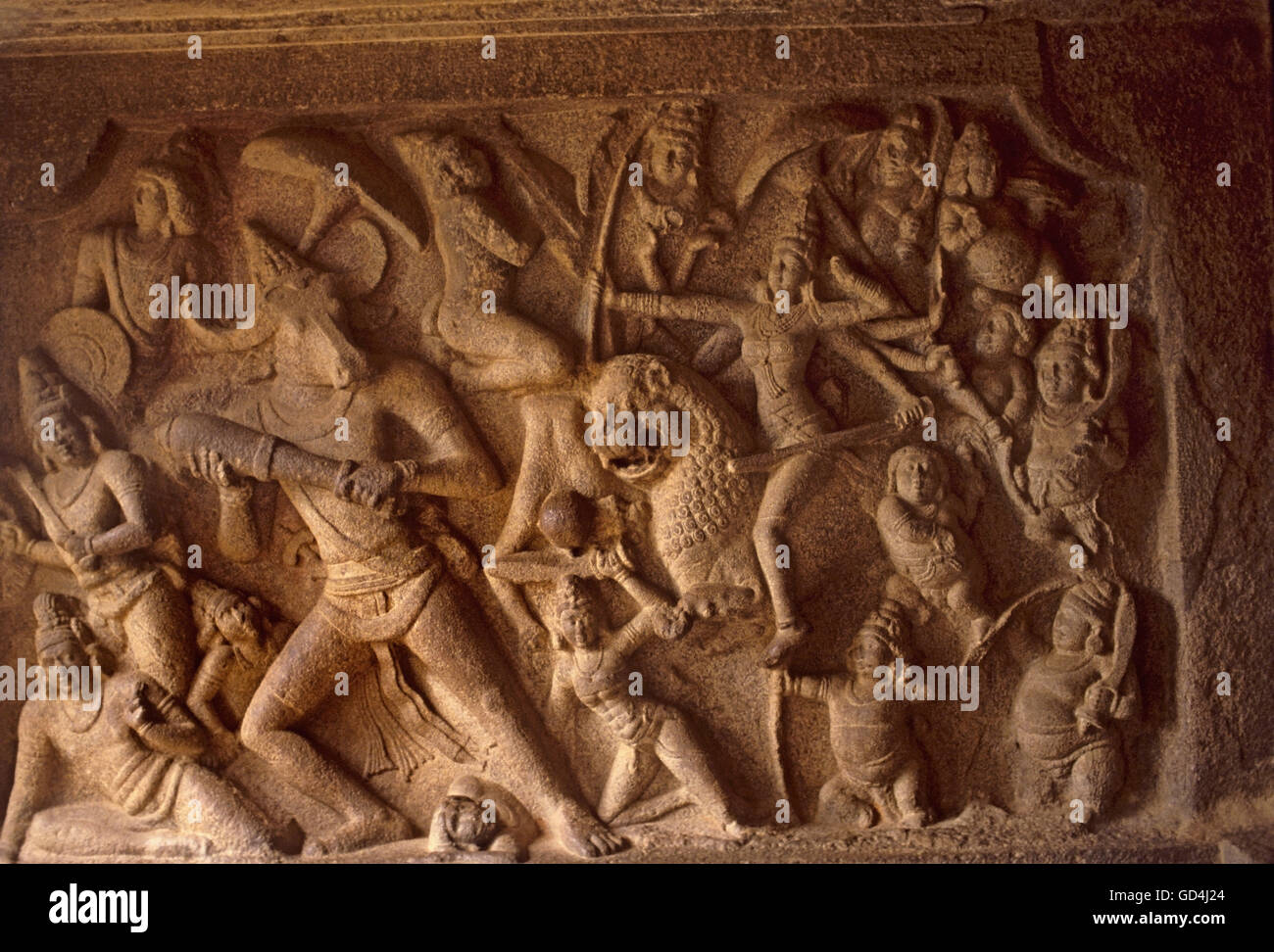 Lion and durga Banque de photographies et d’images à haute résolution ...