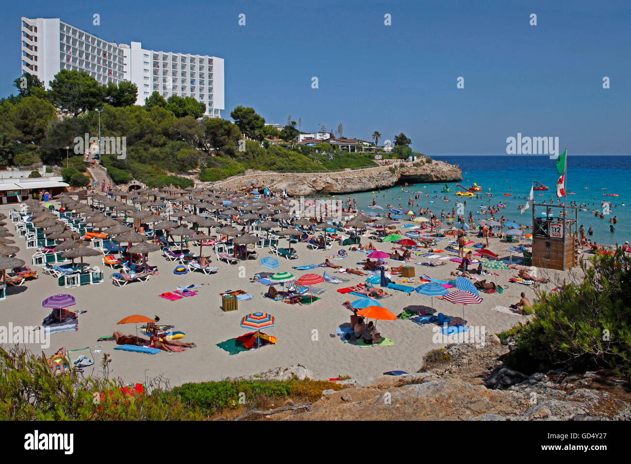 Plage, Calas de Majorque, Iles Baléares, Espagne Photo Stock - Alamy