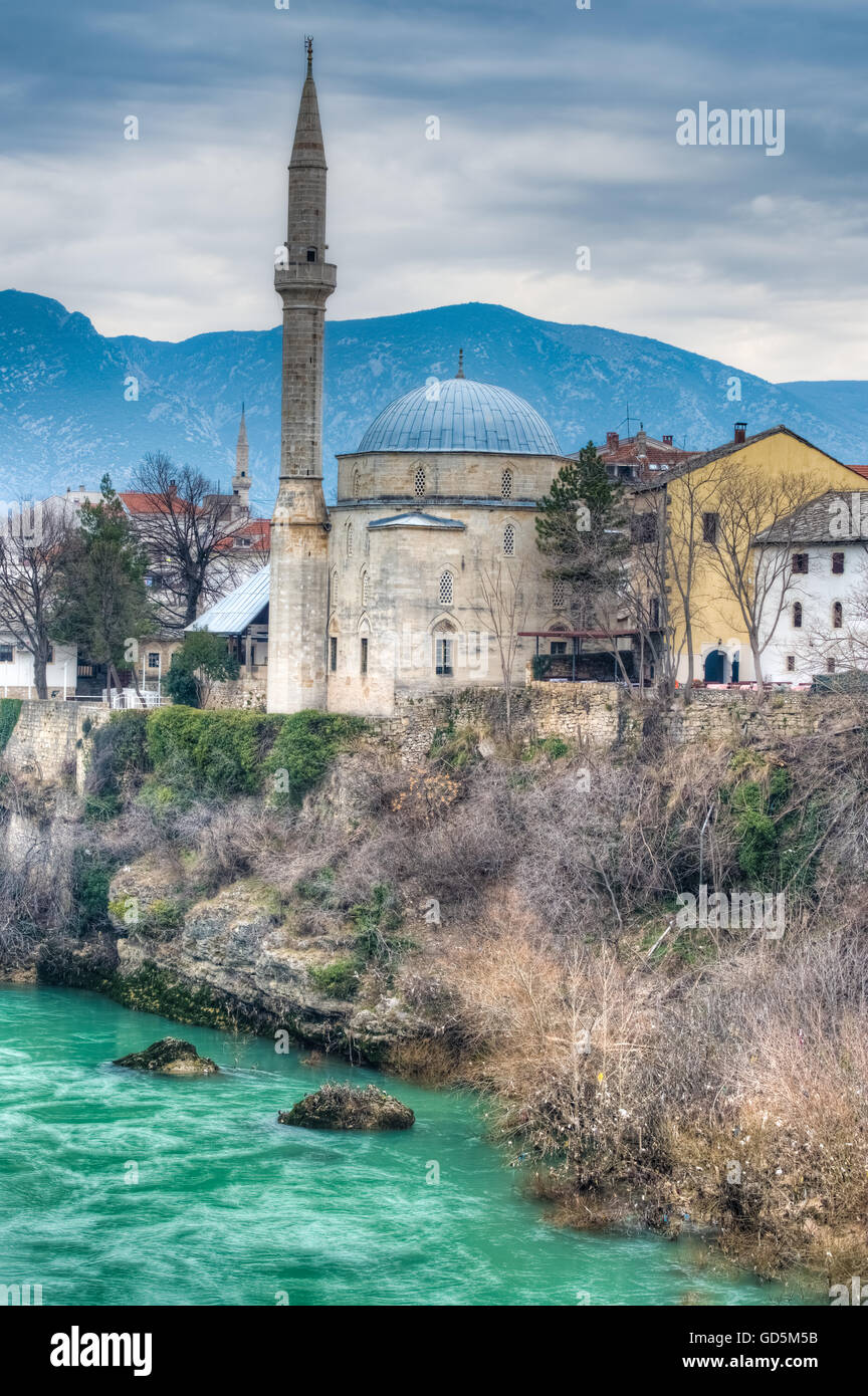Ville de Mostar sur la Neretva, nommé d'après le pont keepers qui dans ...