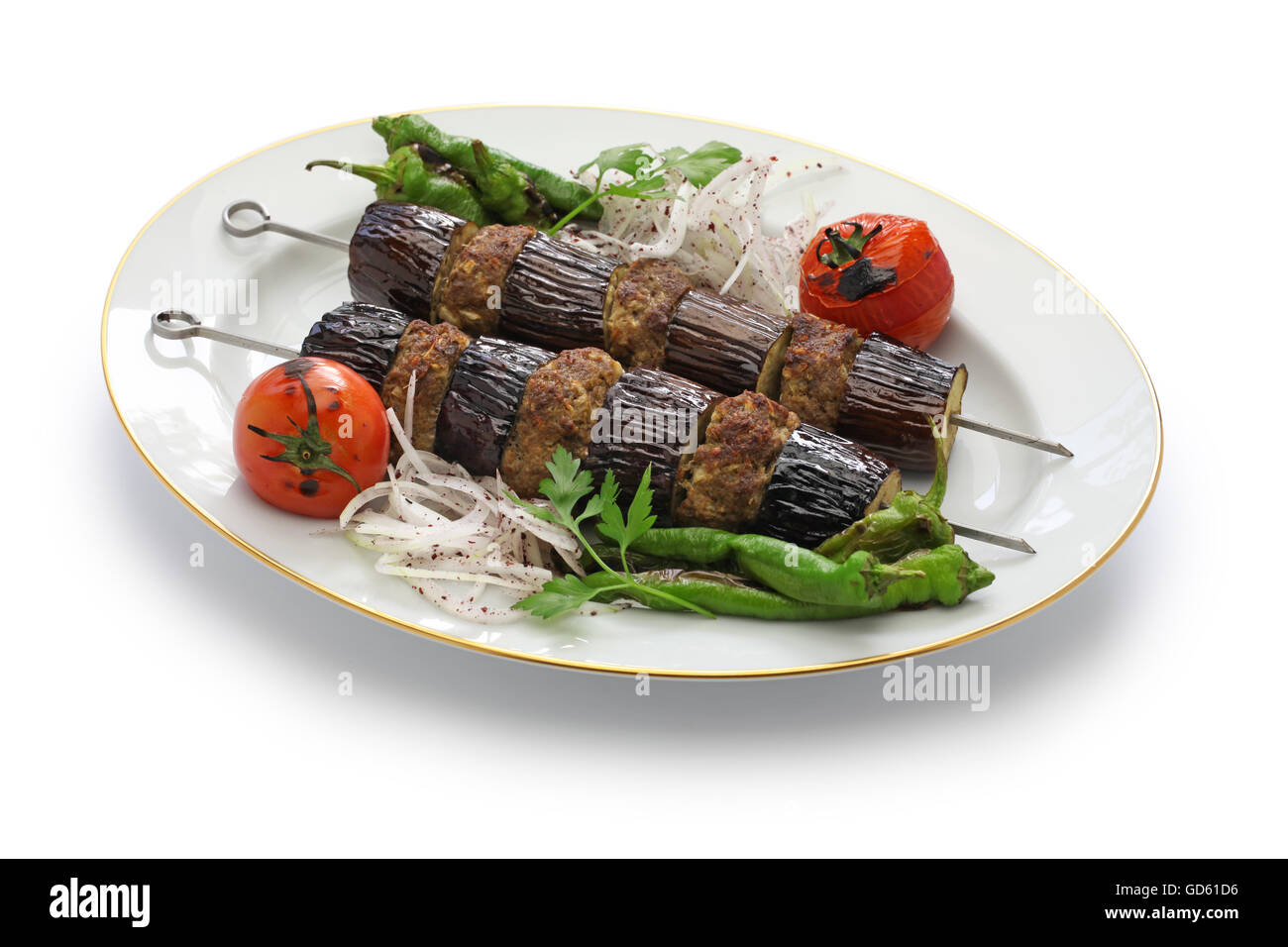 Brochette de kebab Banque d'images détourées - Alamy
