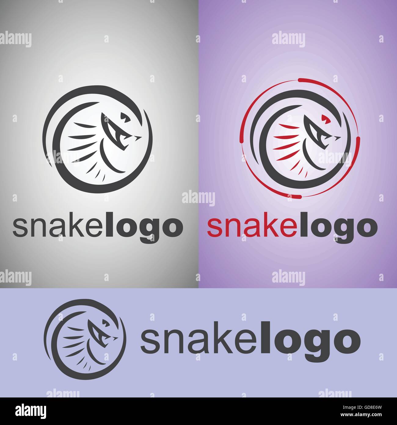Logo serpent concepts conçus d'une façon simple, de sorte qu'il peut ...