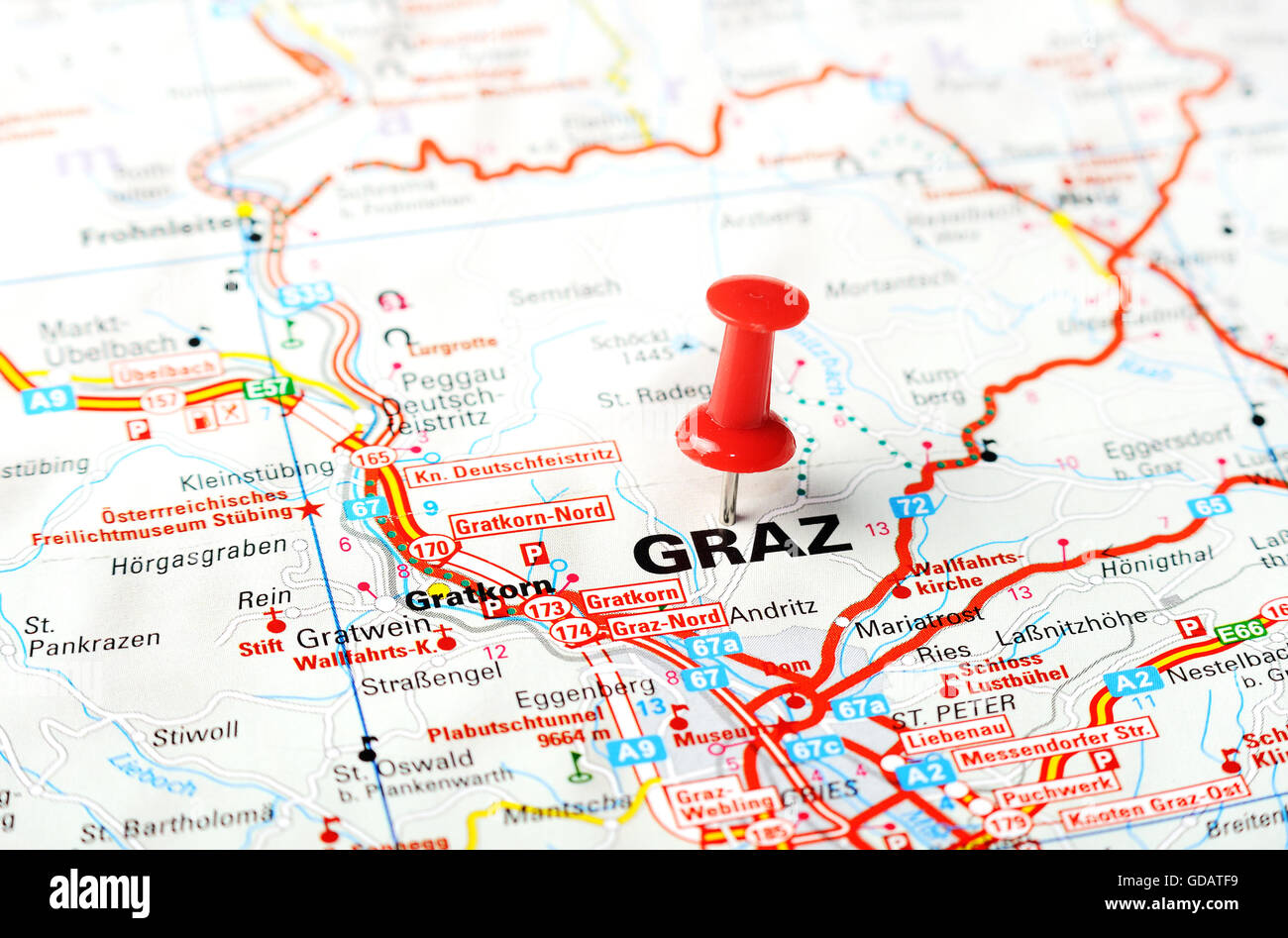 Mapa de graz Banque de photographies et d’images à haute résolution - Alamy