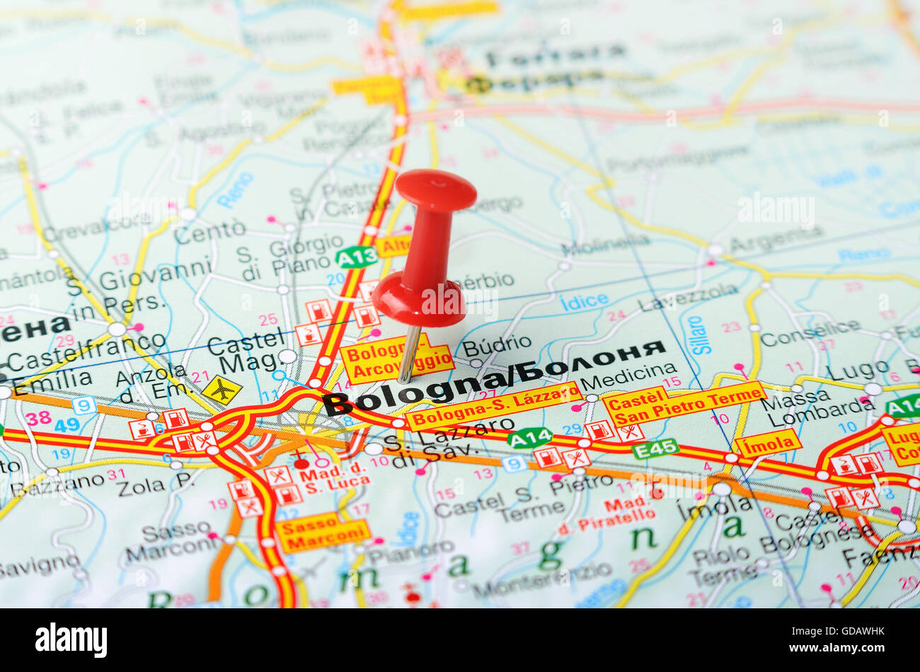 Bologna italy map Banque de photographies et d’images à haute ...