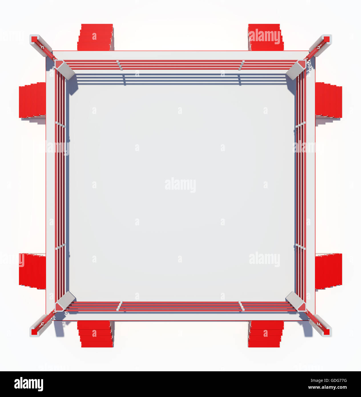 Boxing ring view Banque d'images détourées - Alamy