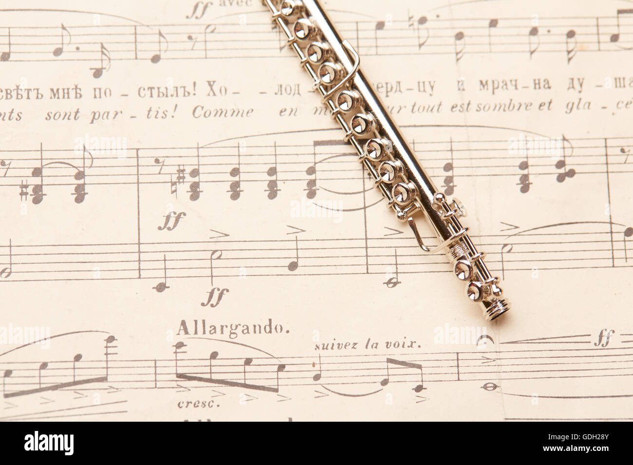 Flute music background Banque de photographies et d’images à haute ...