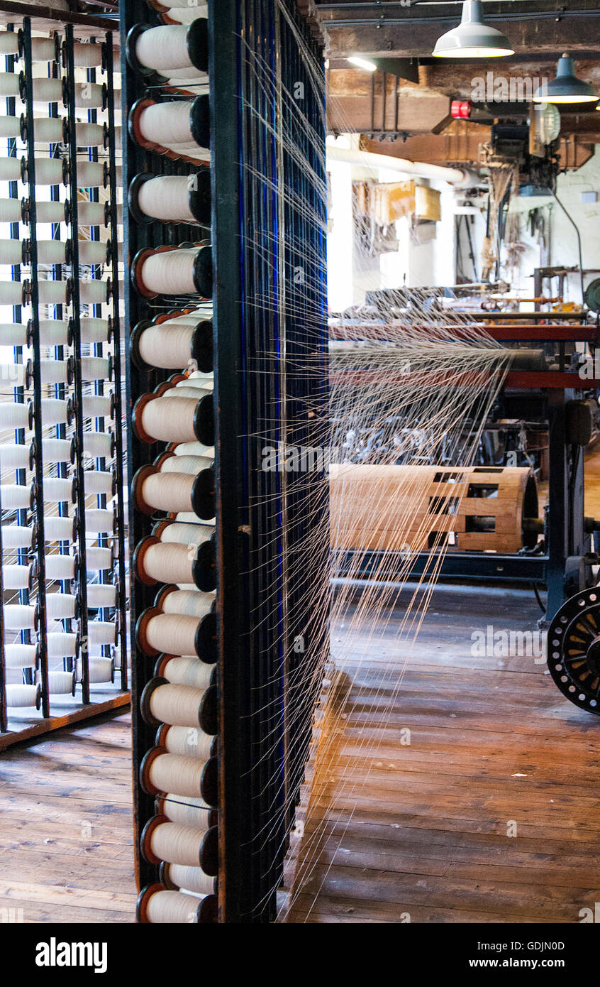 Gaine de coton, coton mule, Quarry Bank Mill Photo Stock - Alamy