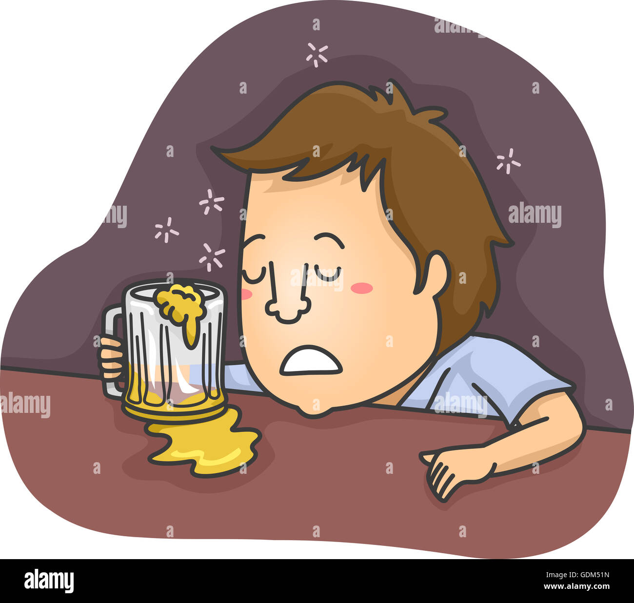 Cartoon illustration sleeping man in Banque de photographies et d ...