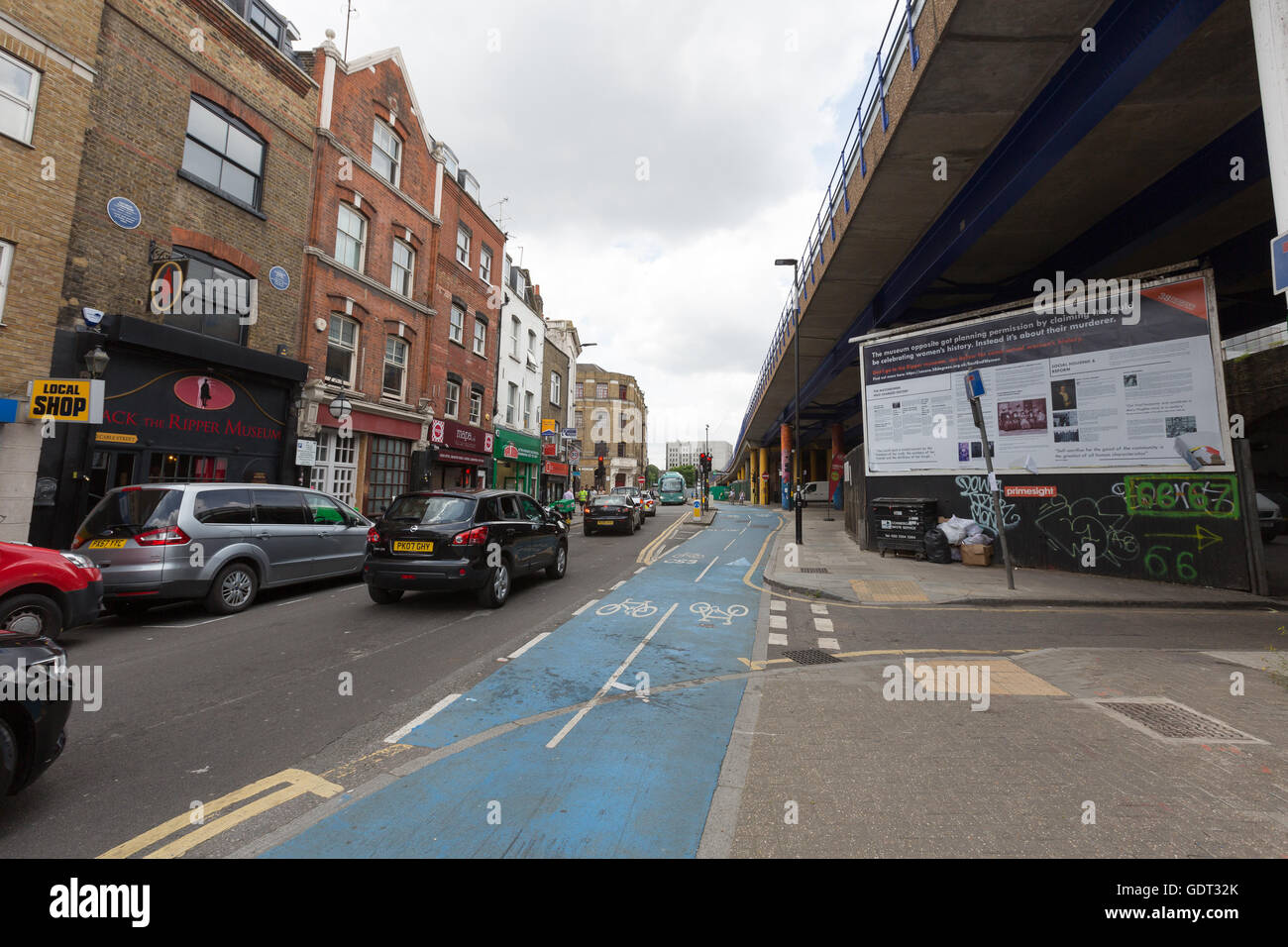 Shadwell, Londres. UK. 21 juillet 2016. Un nouveau panneau demandant ...