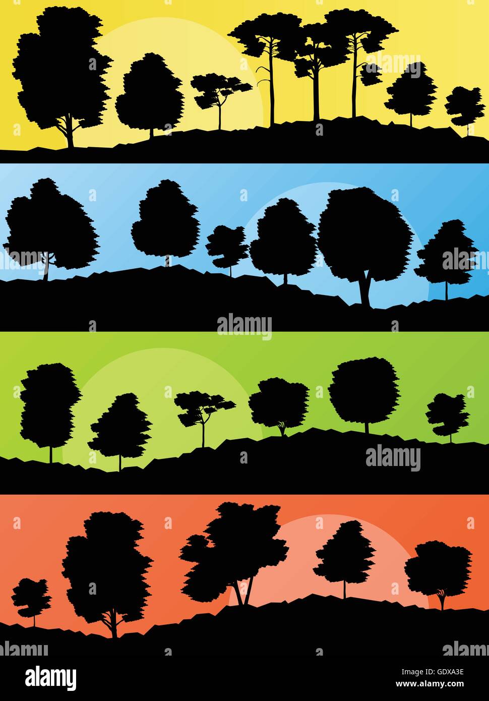 Arbres forestiers anciens Banque d'images vectorielles - Page 2 - Alamy