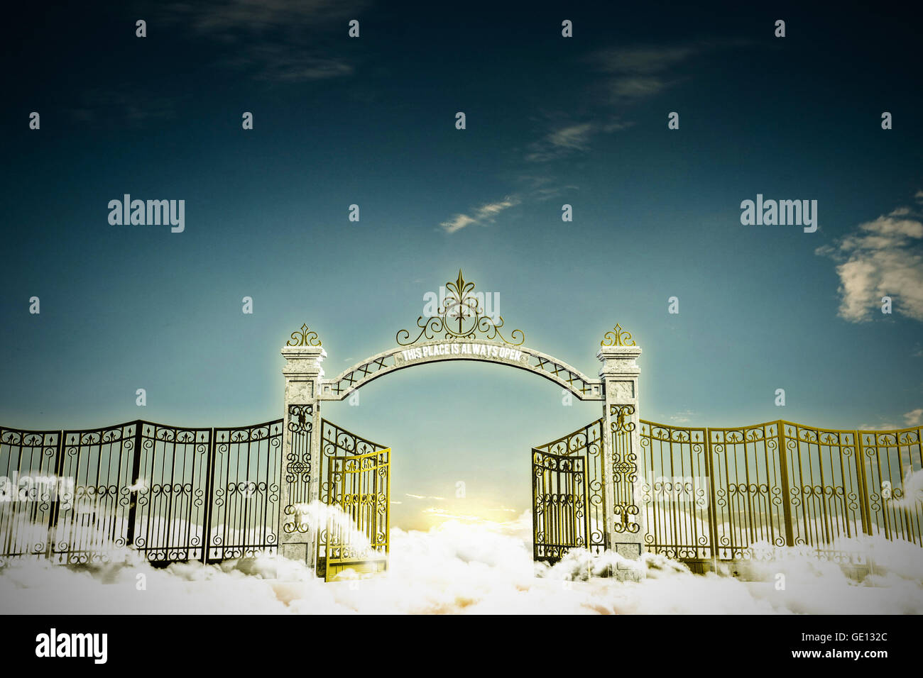 Porte ouverte ciel dieu Banque de photographies et d’images à haute ...