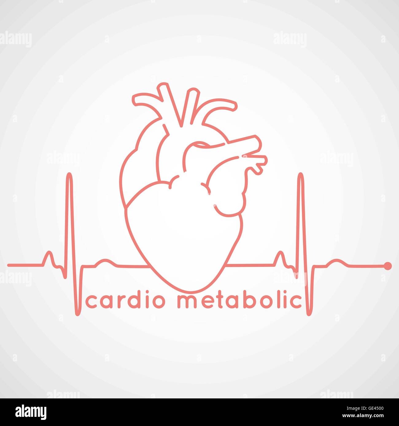 Logo vector métabolique cardio Image Vectorielle Stock - Alamy