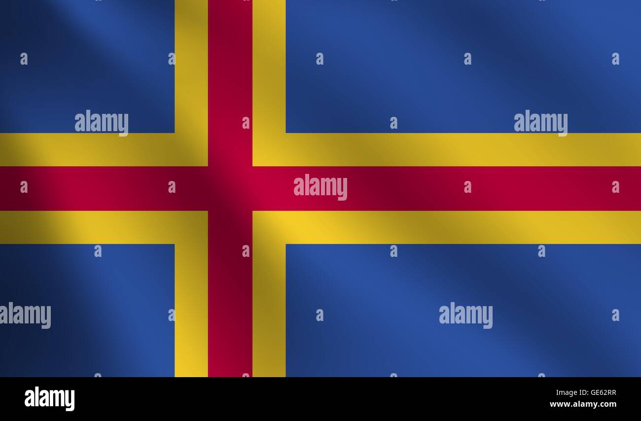 Drapeau aland Banque d'images vectorielles - Alamy