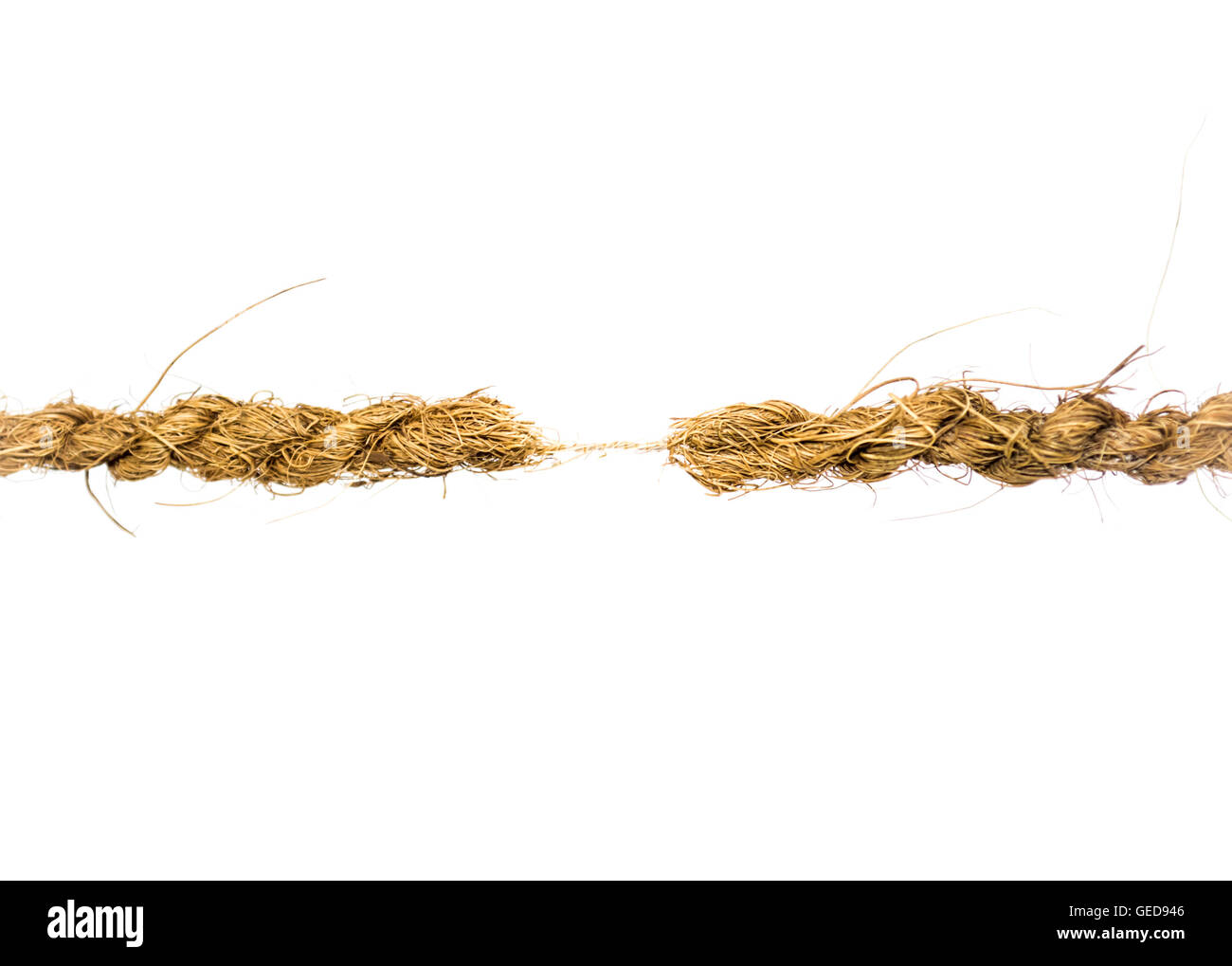 Hanging on by a thread Banque de photographies et d’images à haute ...