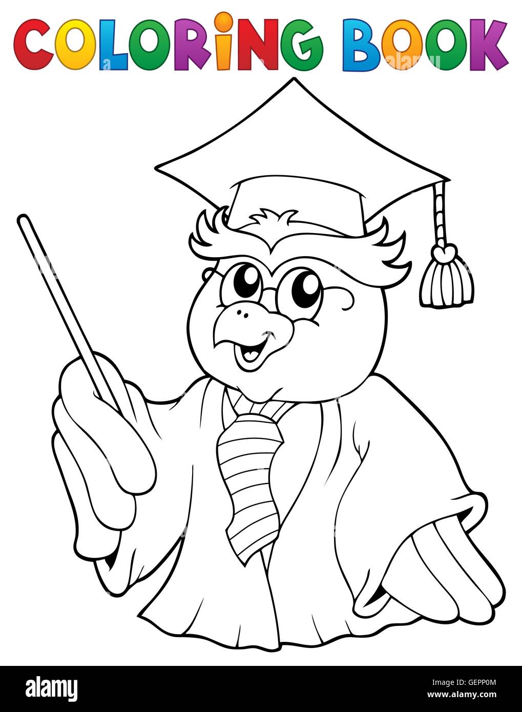Professeur hibou à colorier Banque de photographies et d’images à haute ...