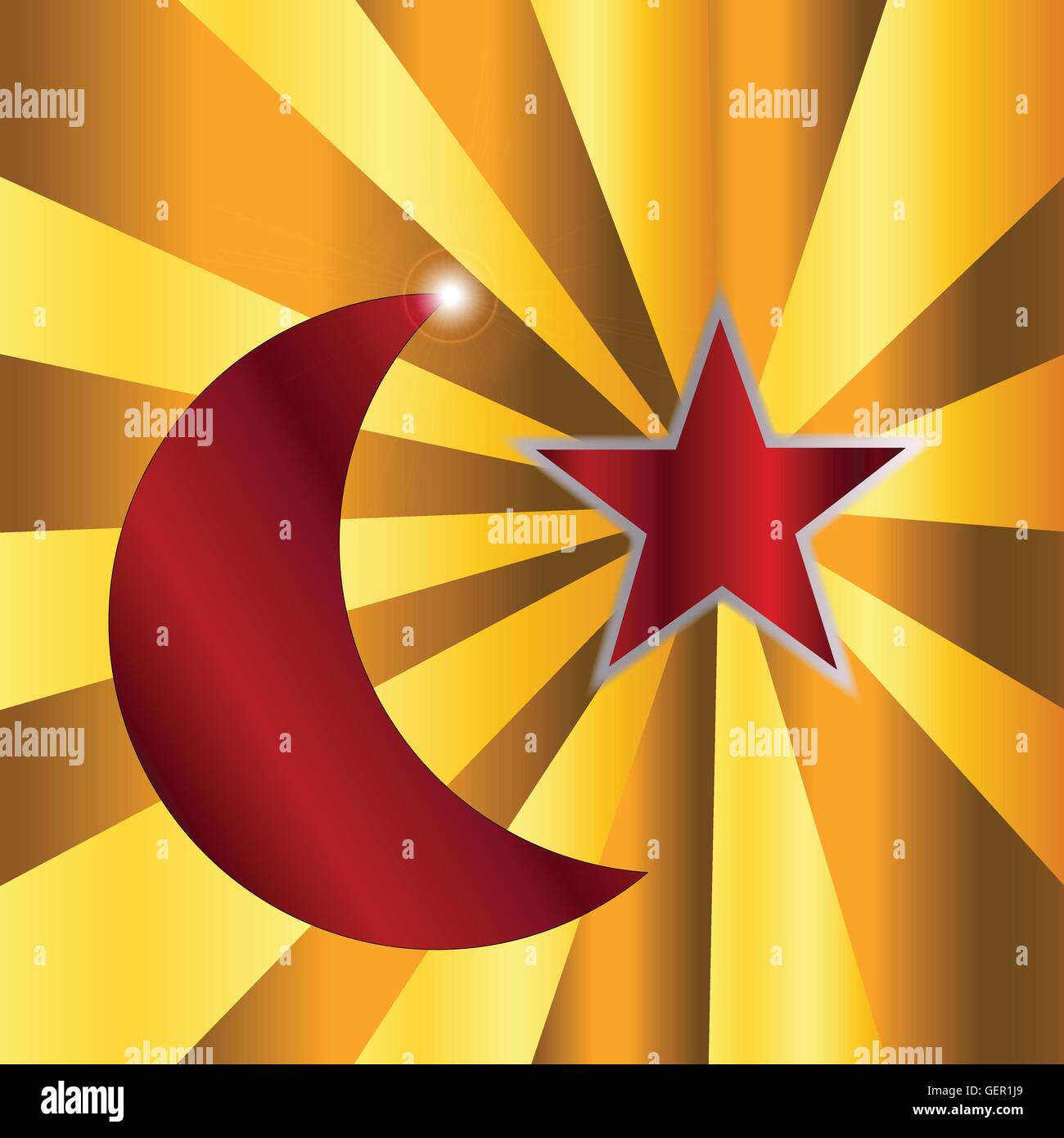 Muslim Symbol Islam Symbol Crescent Banque d'images vectorielles - Alamy