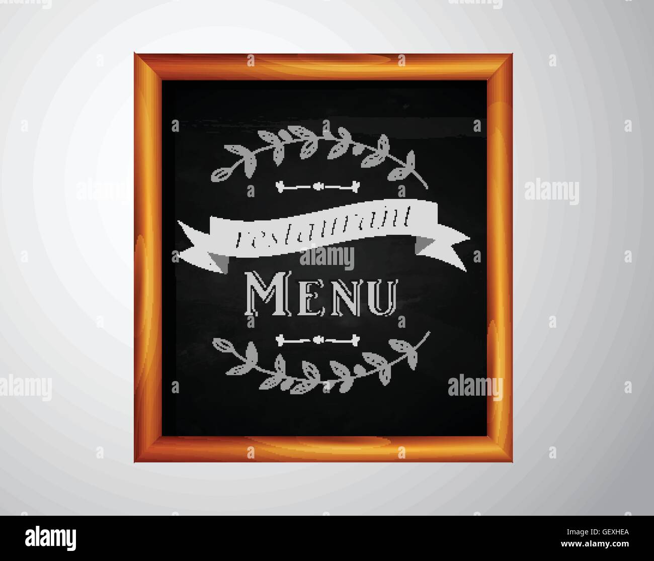Tableau de menu sur le mur Banque d'images vectorielles - Alamy