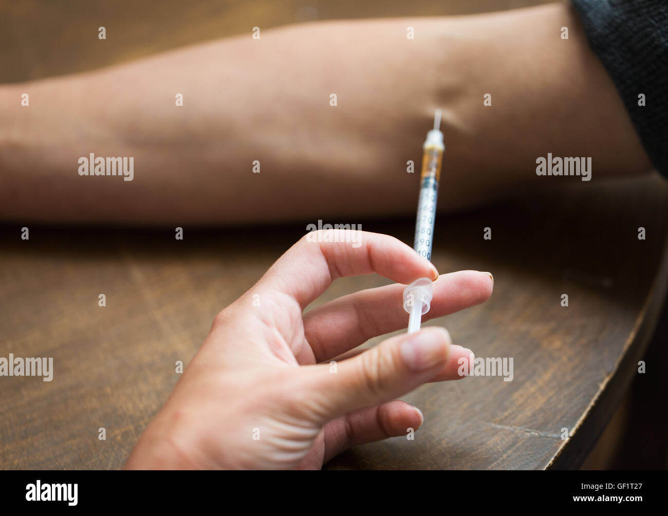 Drug addict injection Banque de photographies et d’images à haute ...