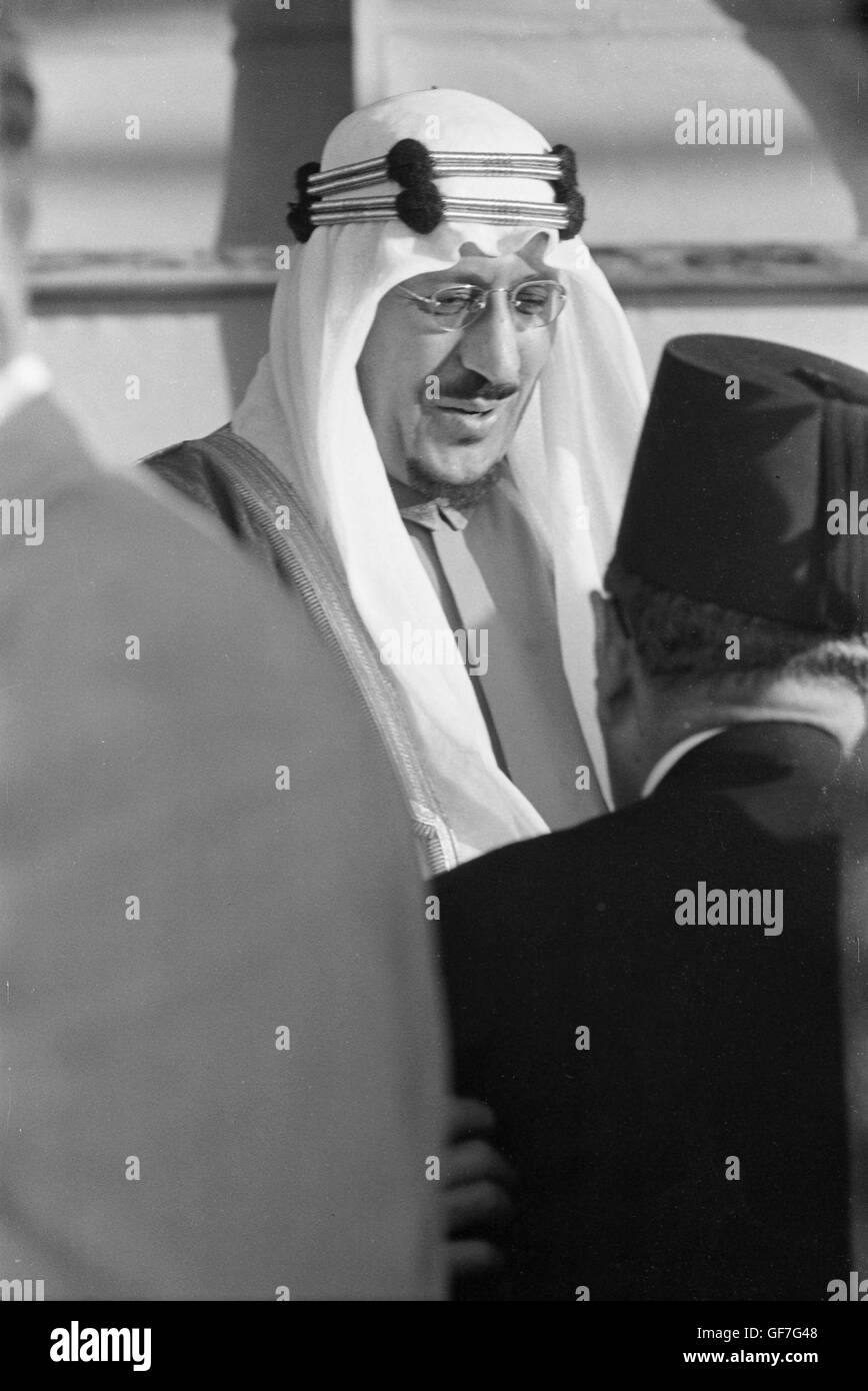 Saudi king Banque d'images noir et blanc - Alamy