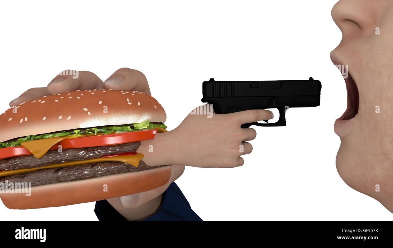 Burger man illustration Banque de photographies et d’images à haute ...