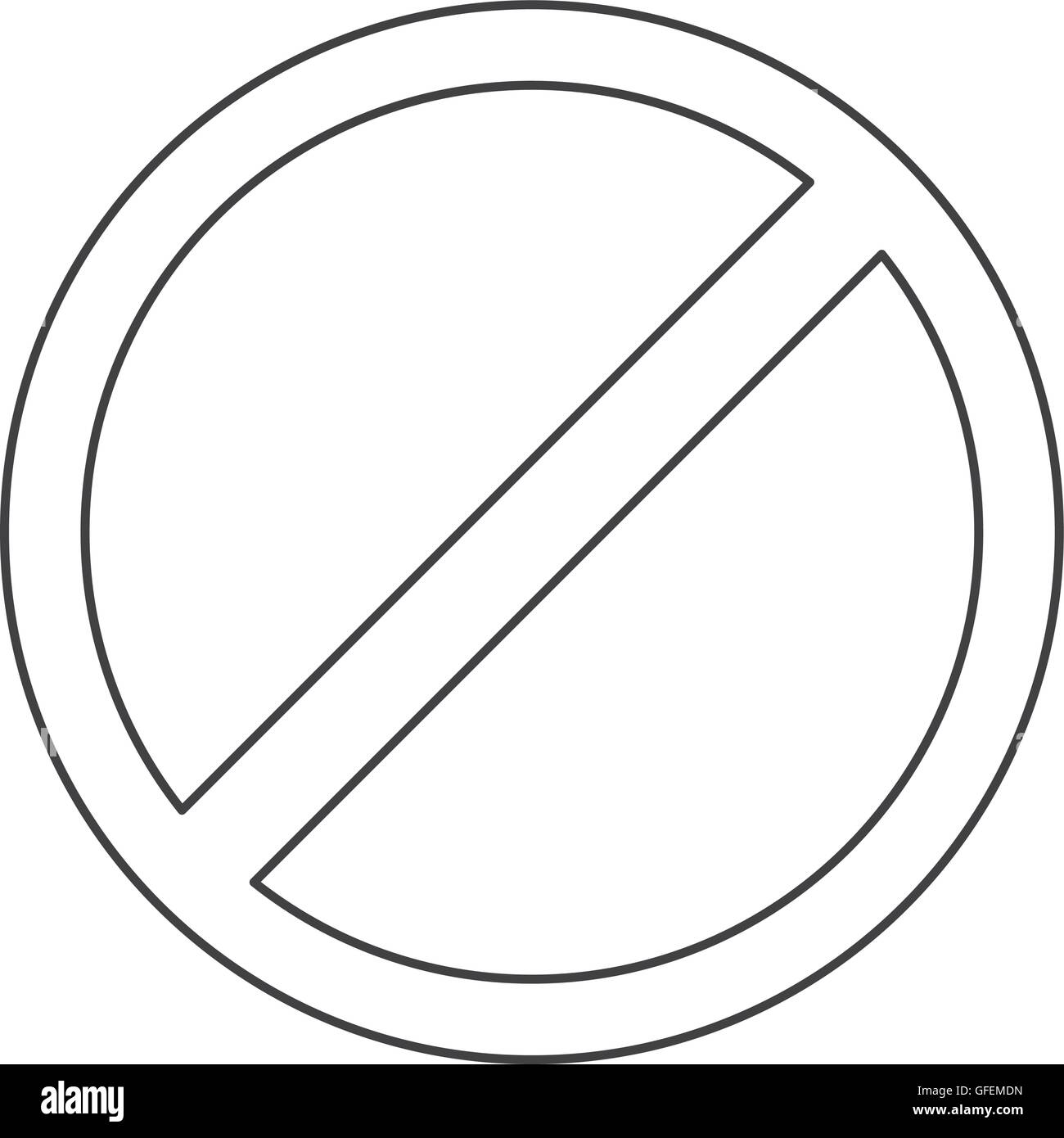 Denied circle red prohibited icon Banque d'images vectorielles - Alamy