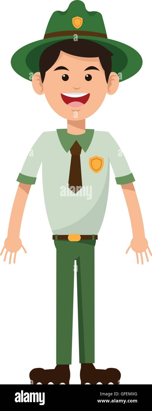 Icône park ranger Image Vectorielle Stock - Alamy