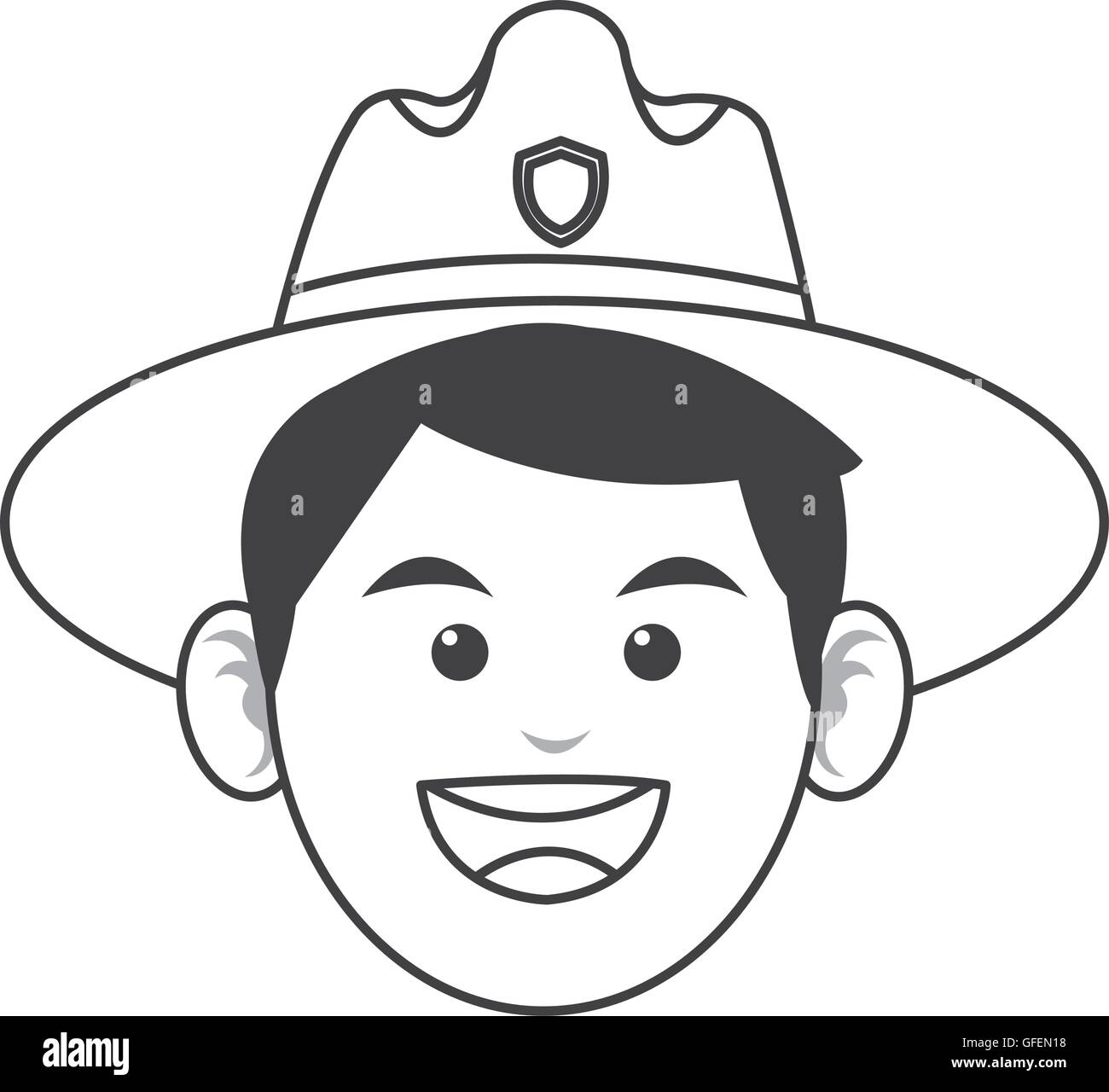 National park service ranger Banque d'images vectorielles - Alamy