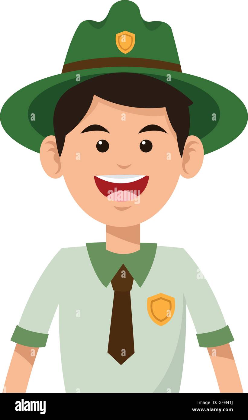 National park service ranger Banque d'images vectorielles - Alamy