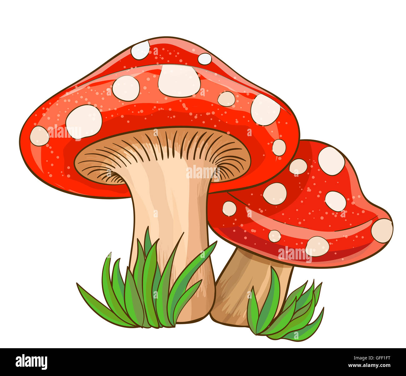 Cartoon mushrooms Banque de photographies et d’images à haute ...