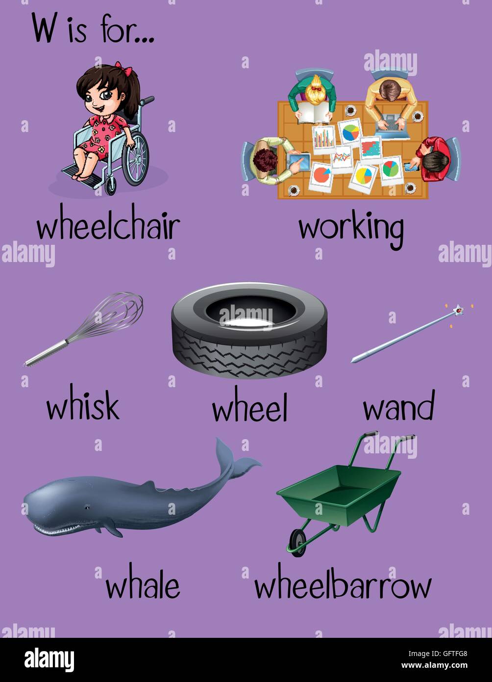 Words begin letter illustration Banque d'images vectorielles - Alamy