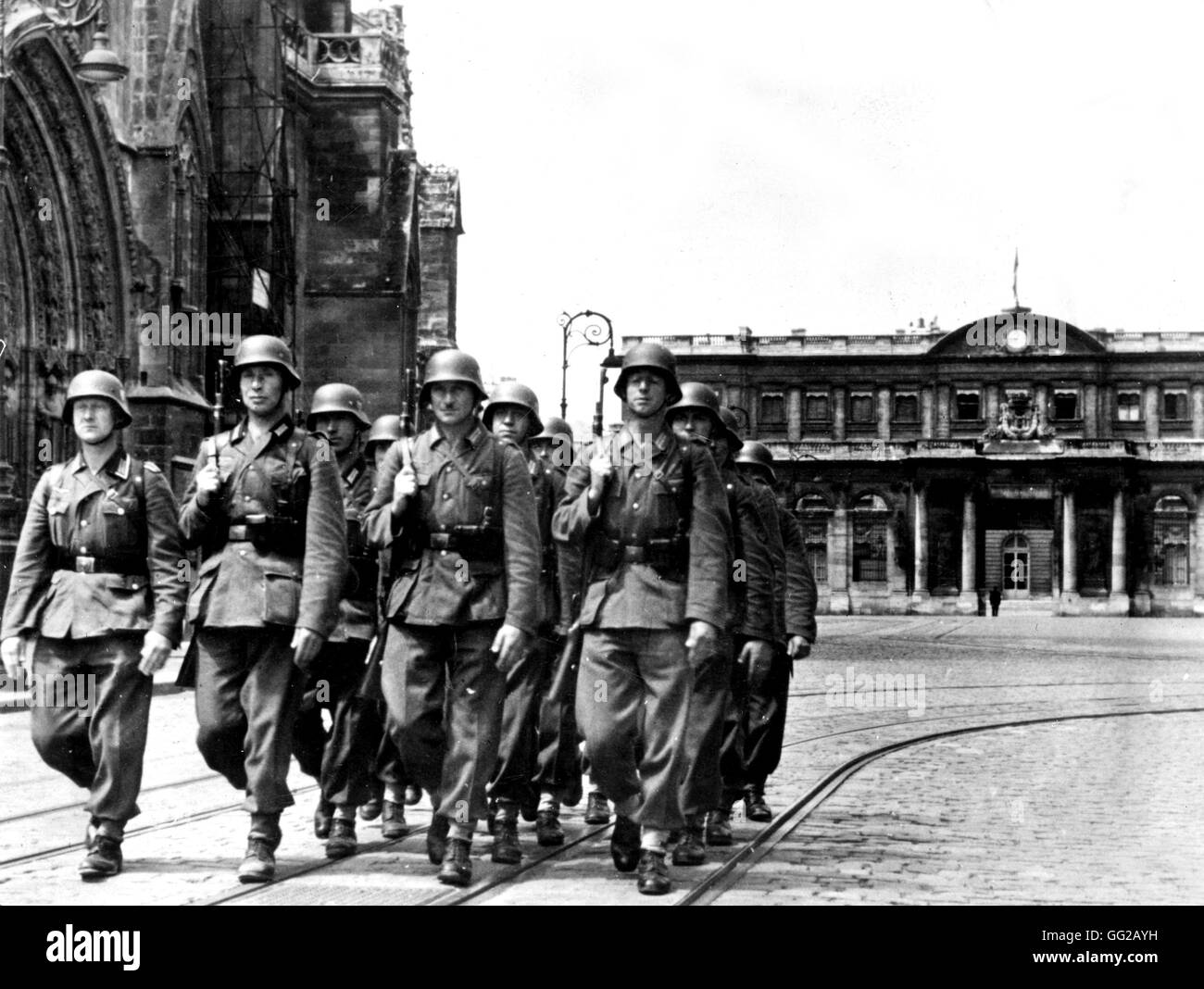 Les soldats allemands à Bordeaux 1940 France - la seconde guerre ...