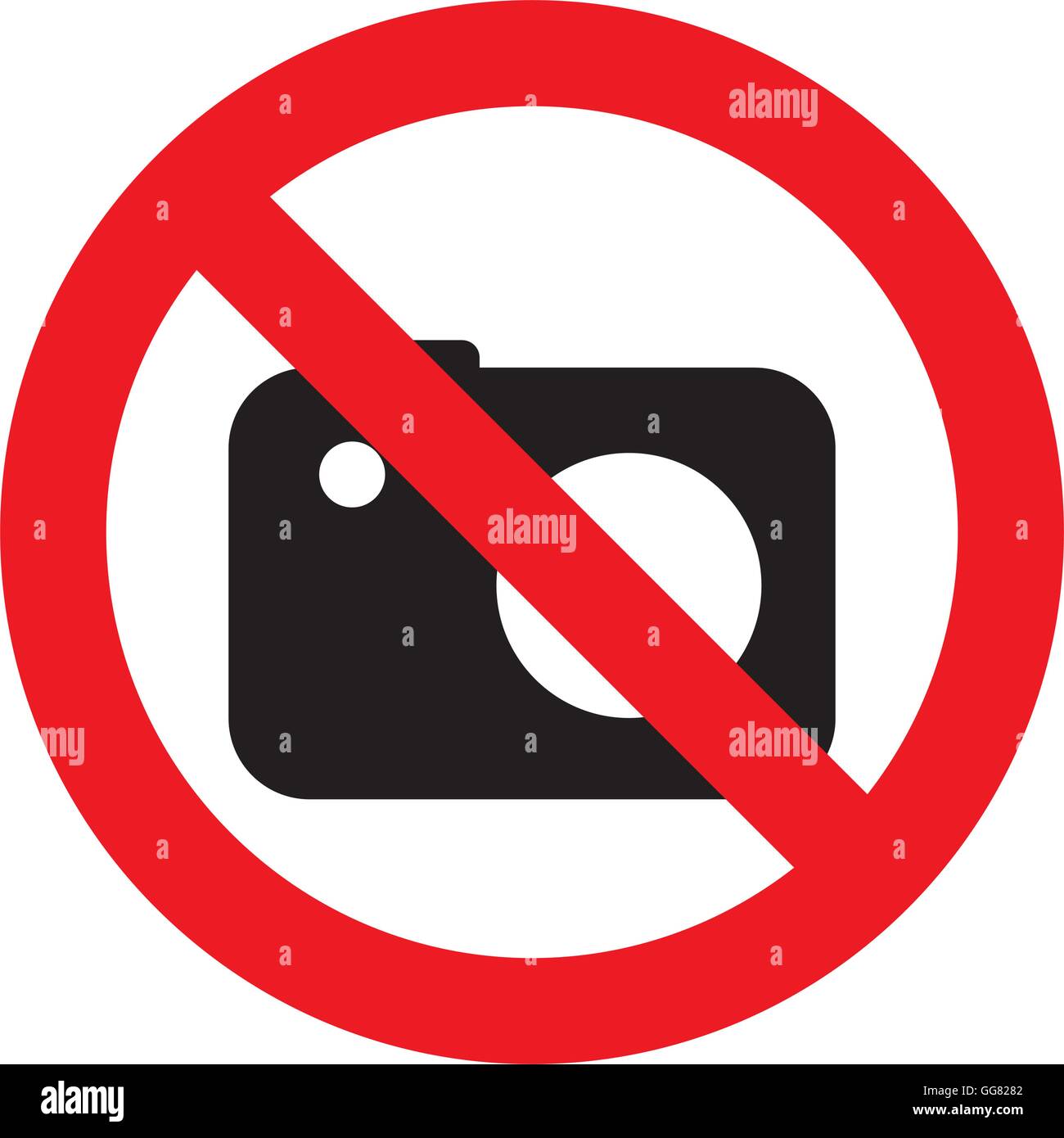 Denied circle red prohibited icon Banque d'images vectorielles - Alamy