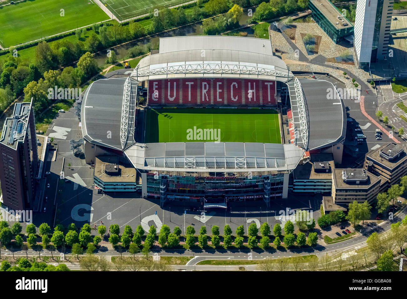 Vue aérienne, La Maison van den Boer Stadion Galgenwaard, stade de ...