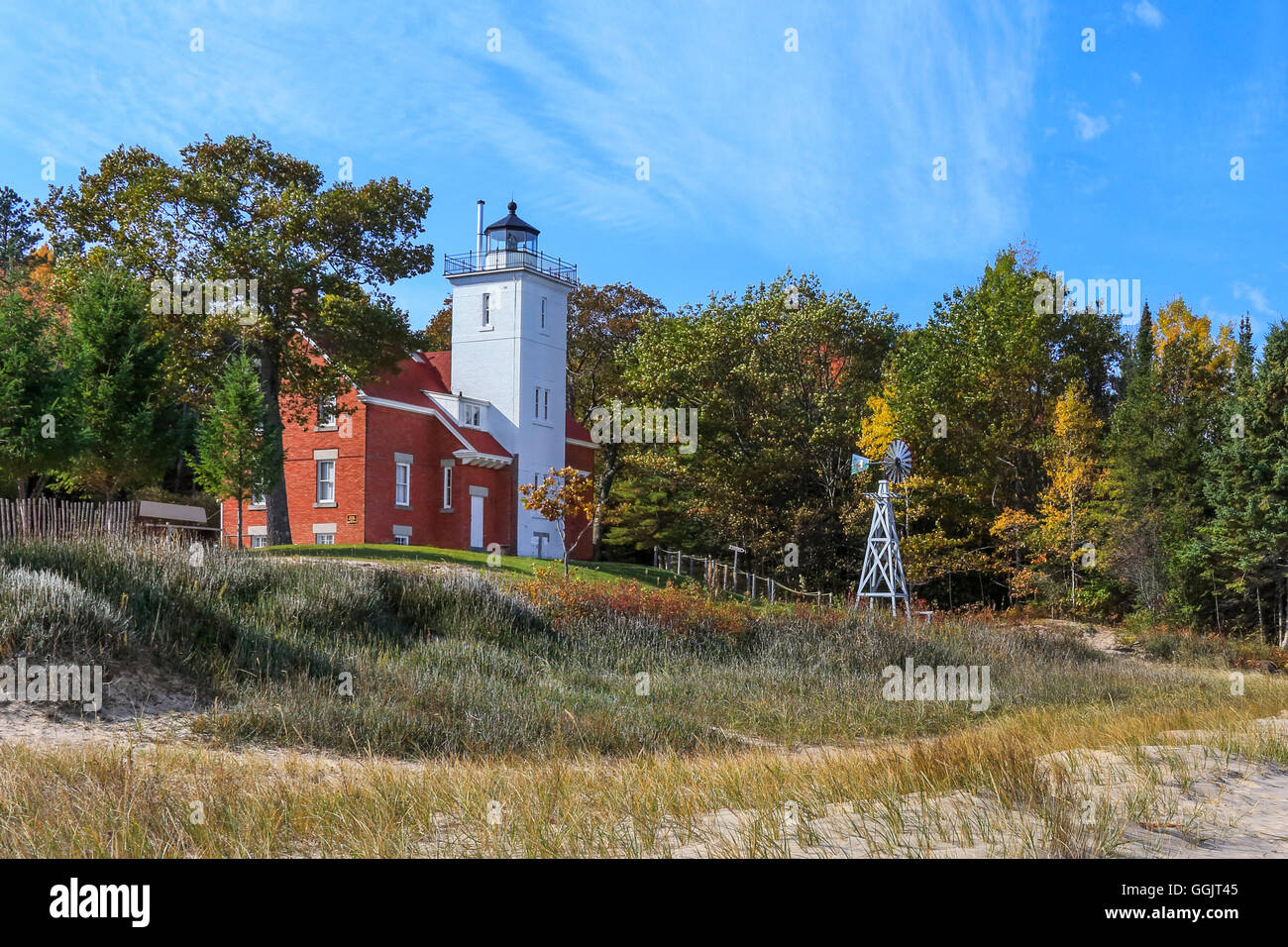 Le phare historique du lac huron Banque de photographies et d’images à ...