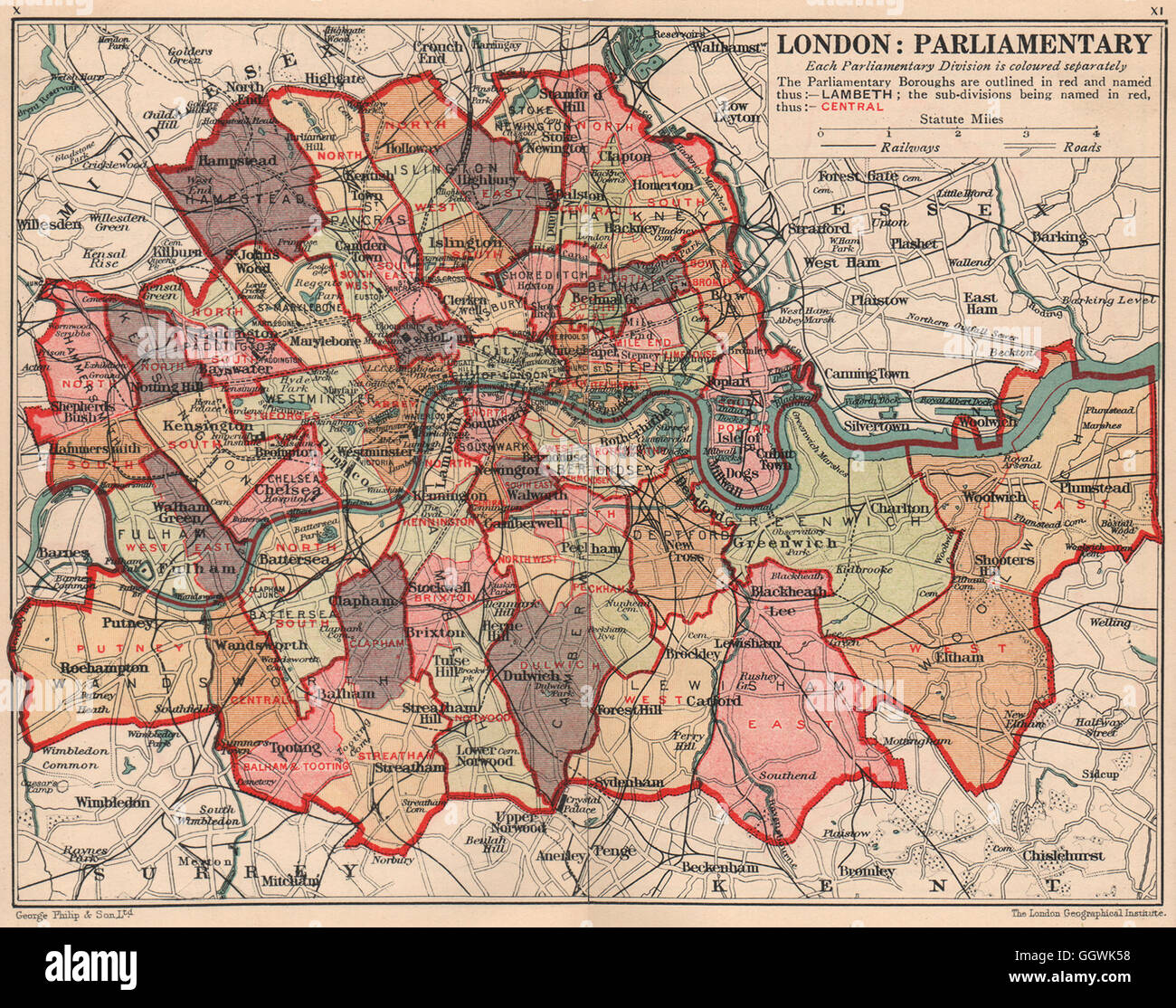 Map of london boroughs Banque de photographies et d’images à haute ...