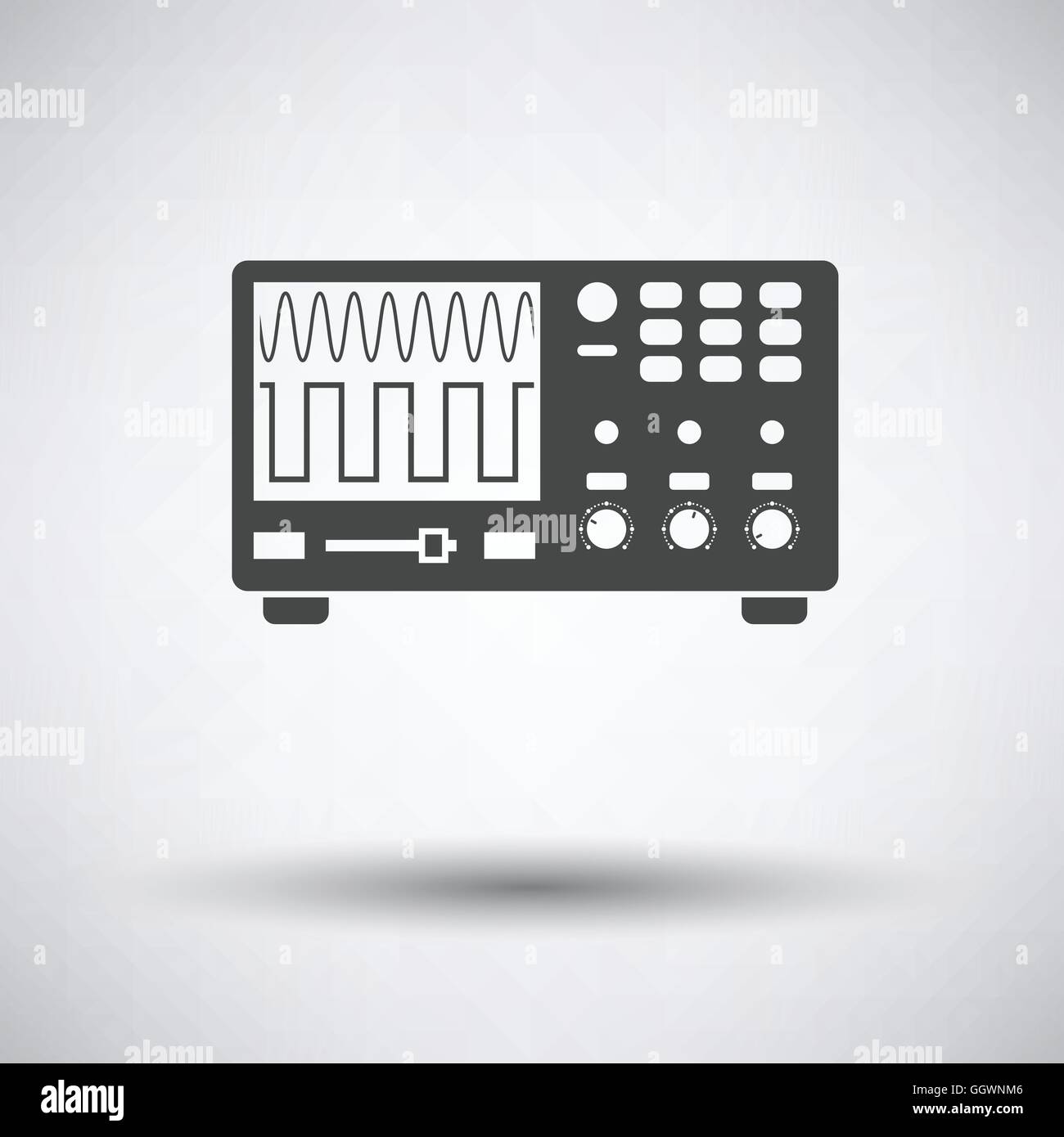 Oscilloscope waveform display Banque d'images vectorielles - Alamy