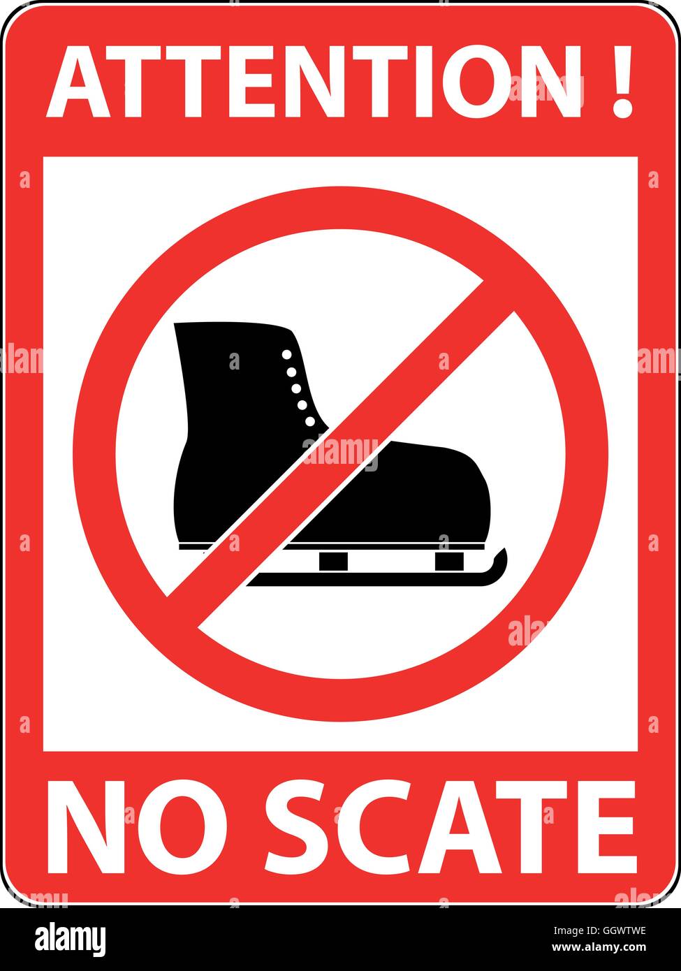Pas de patin à glace, glace-patin interdit symbole. Vector Image ...