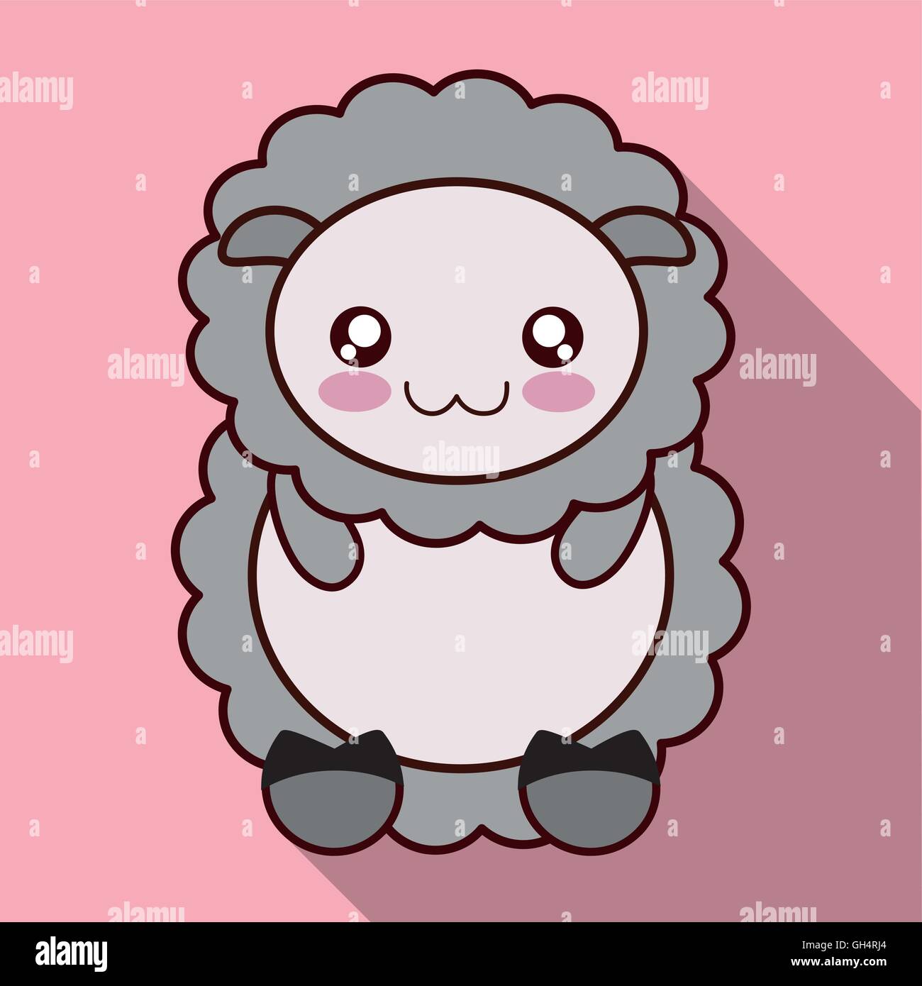 Mouton mignon cartoon posing Banque de photographies et d’images à ...