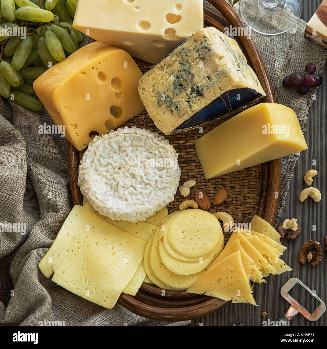 Différents types de fromage set Photo Stock - Alamy