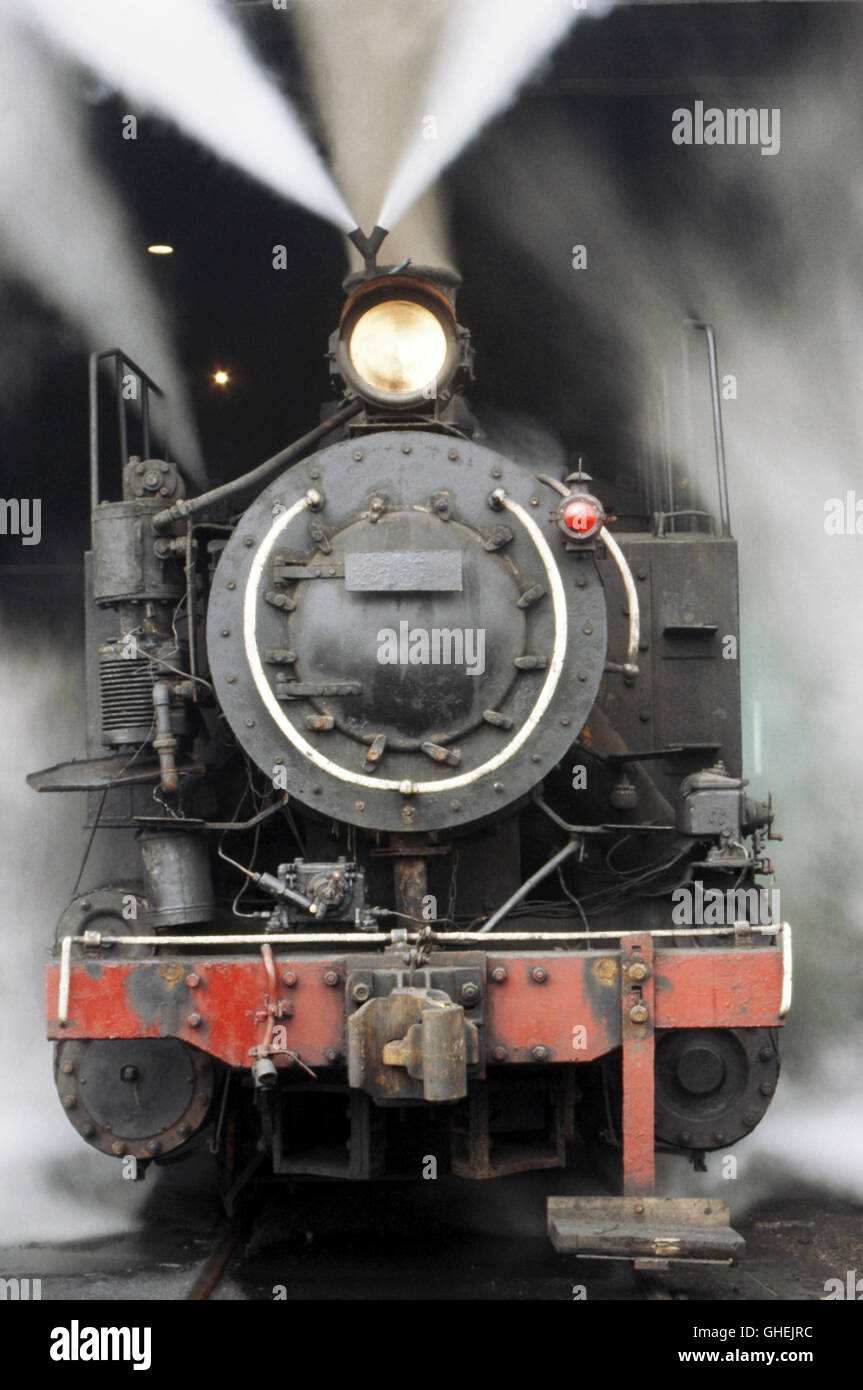 Un ancien United States Army Transportation Corps 0-6-0T, l'un des ...