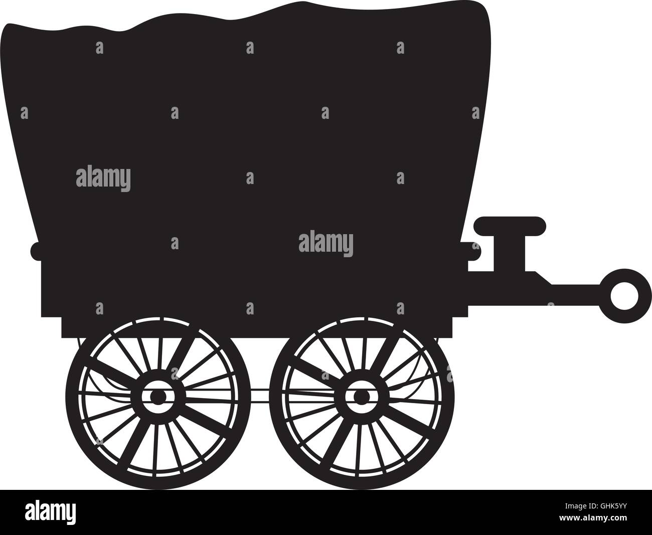 Chariot chariot vector graphic icône cowboy Image Vectorielle Stock - Alamy