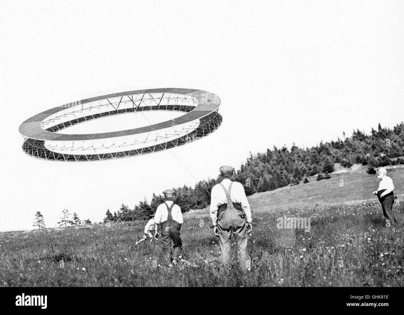 Alexander Graham Bell, 1908 cerf-volant tétraédrique avec Photo Stock ...