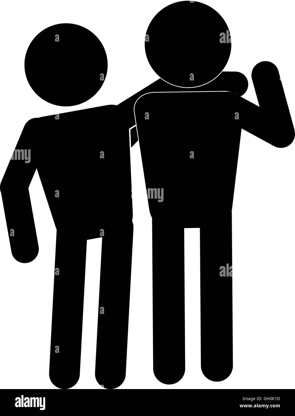 Icône pictogramme solidarité Image Vectorielle Stock - Alamy