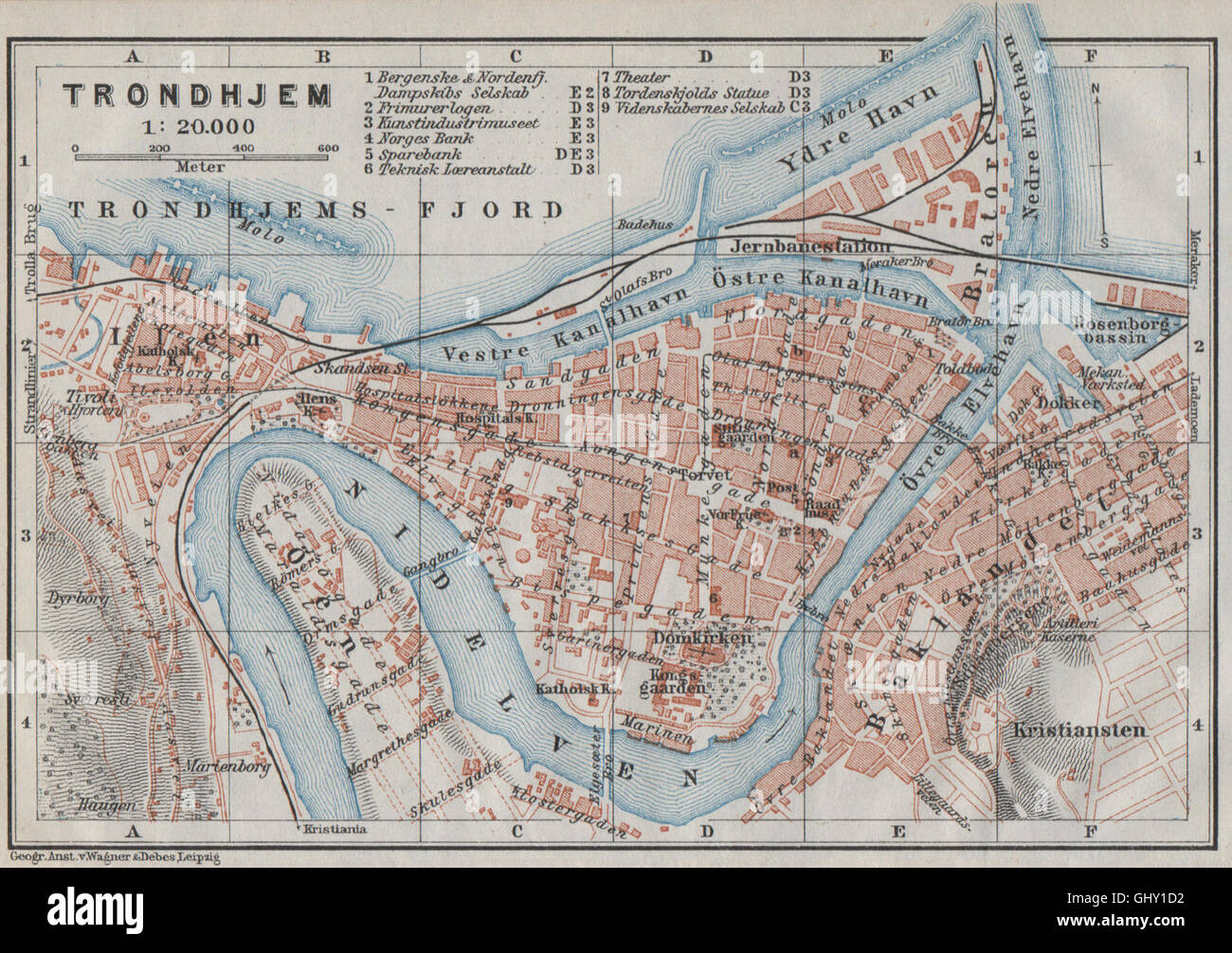 Trondheim norway map Banque de photographies et d’images à haute ...