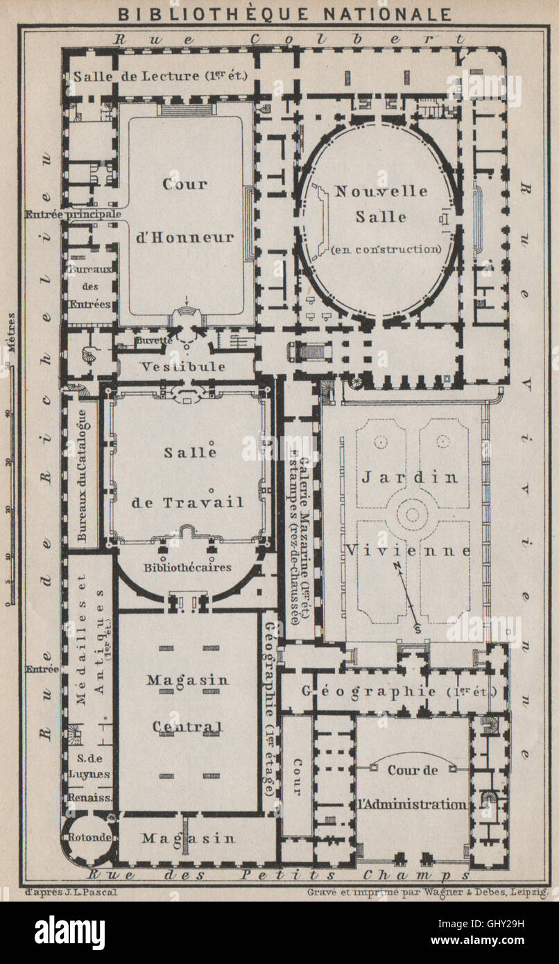 BIBLIOTHÈQUE NATIONALE DE FRANCE plan d'étage. Site Richelieu. Paris ...