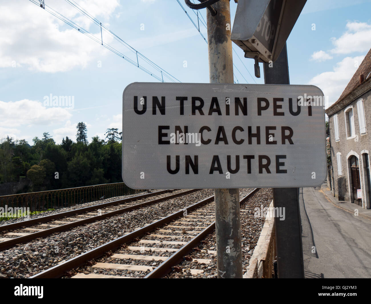 Panneau de signalisation ferroviaire Banque de photographies et d ...