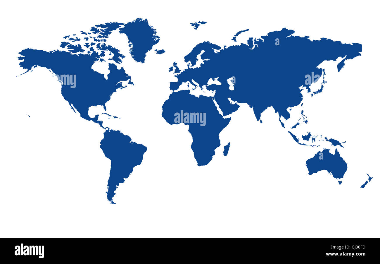 Carte universelle de la terre Banque d'images détourées - Alamy