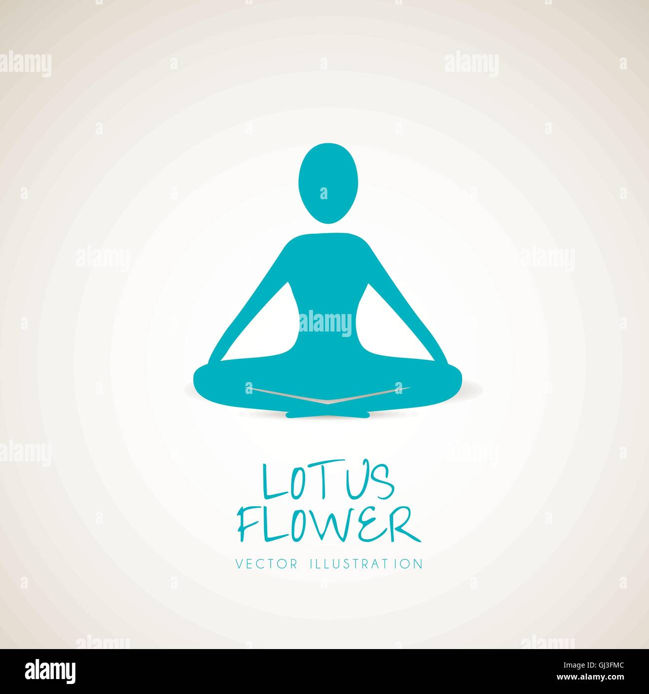 Silhouette d'une personne dans la position du lotus vector illustration ...