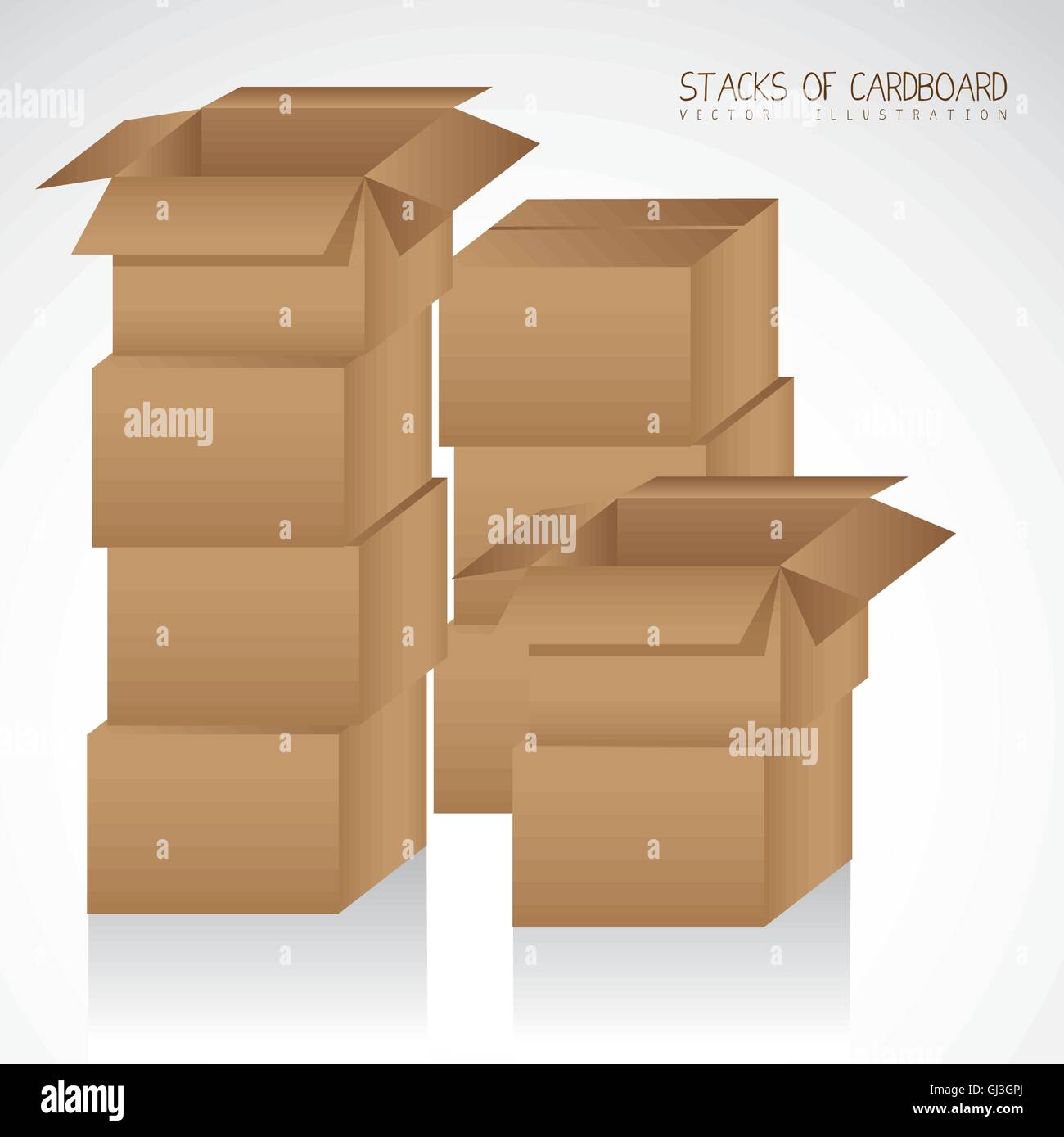Piles de carton Banque d'images vectorielles - Alamy