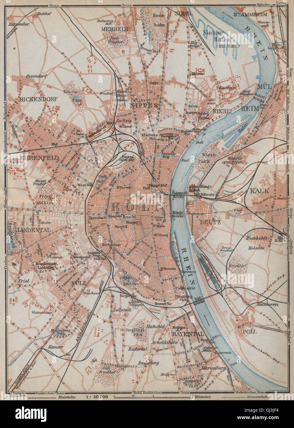 Cologne map Banque de photographies et d’images à haute résolution - Alamy