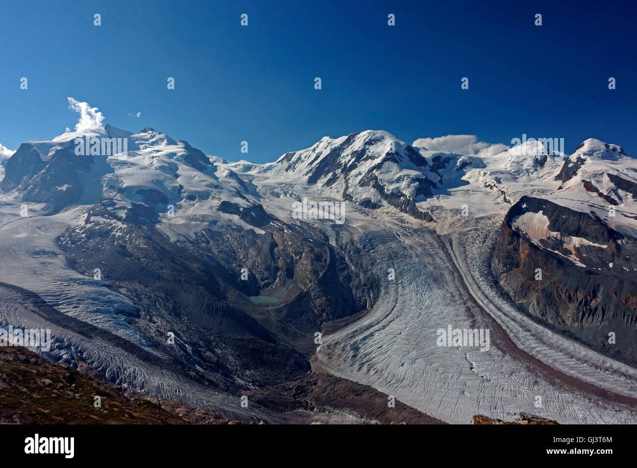 Monte rosa et lyskamm gornergrat Banque de photographies et d’images à ...